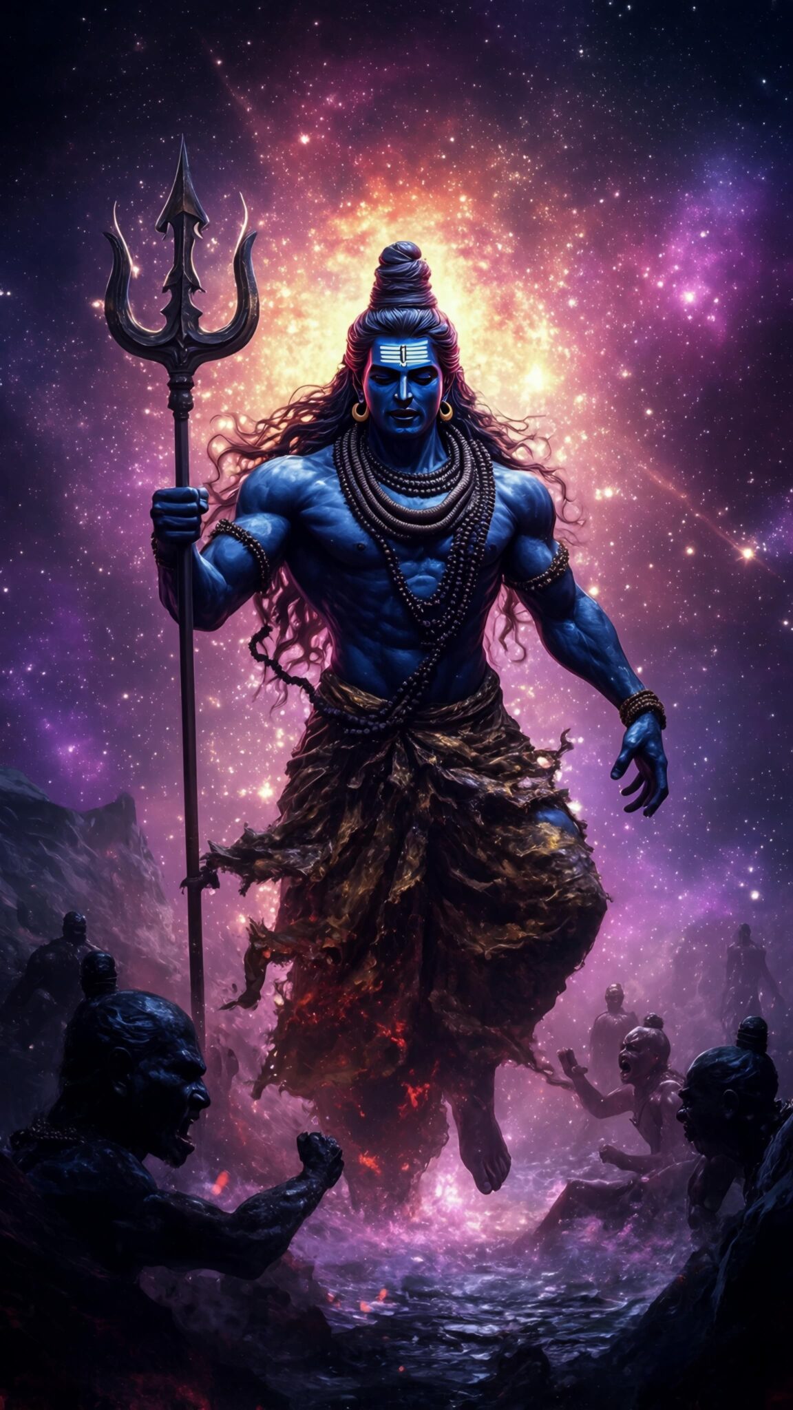 Aghori Shiva in Space – Cosmic Mahadev HD Wallpaper 2025 - Saty Sanvaad